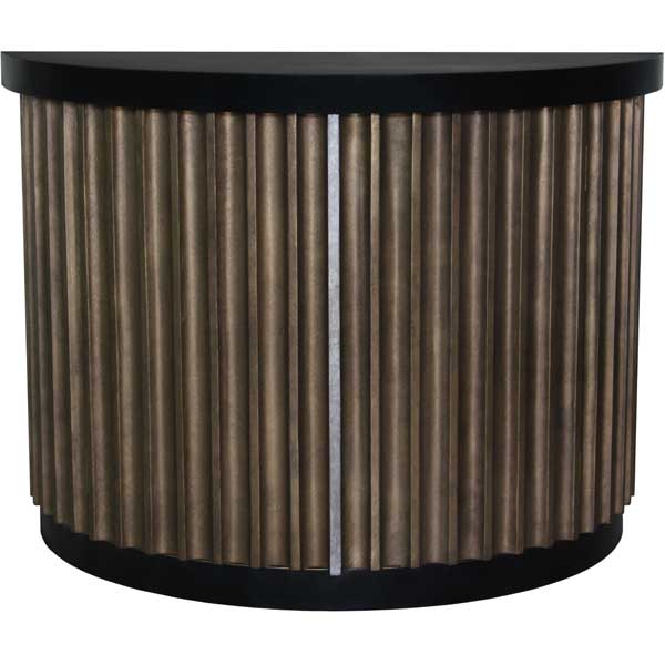 Fluted Half-Round Cabinet. Neoclassical cabinet. Fluted column cabinet