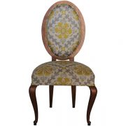 Oval Back Chair. Art Deco seating. Luxury dining chair.