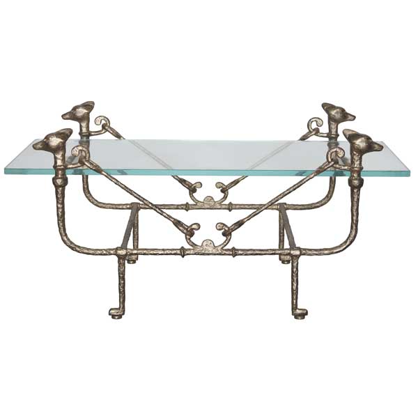 Fox Head Coffee Table. Giacometti coffee table. Designer coffee table