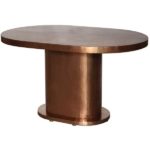 Copper or Brass Racetrack Dining Table